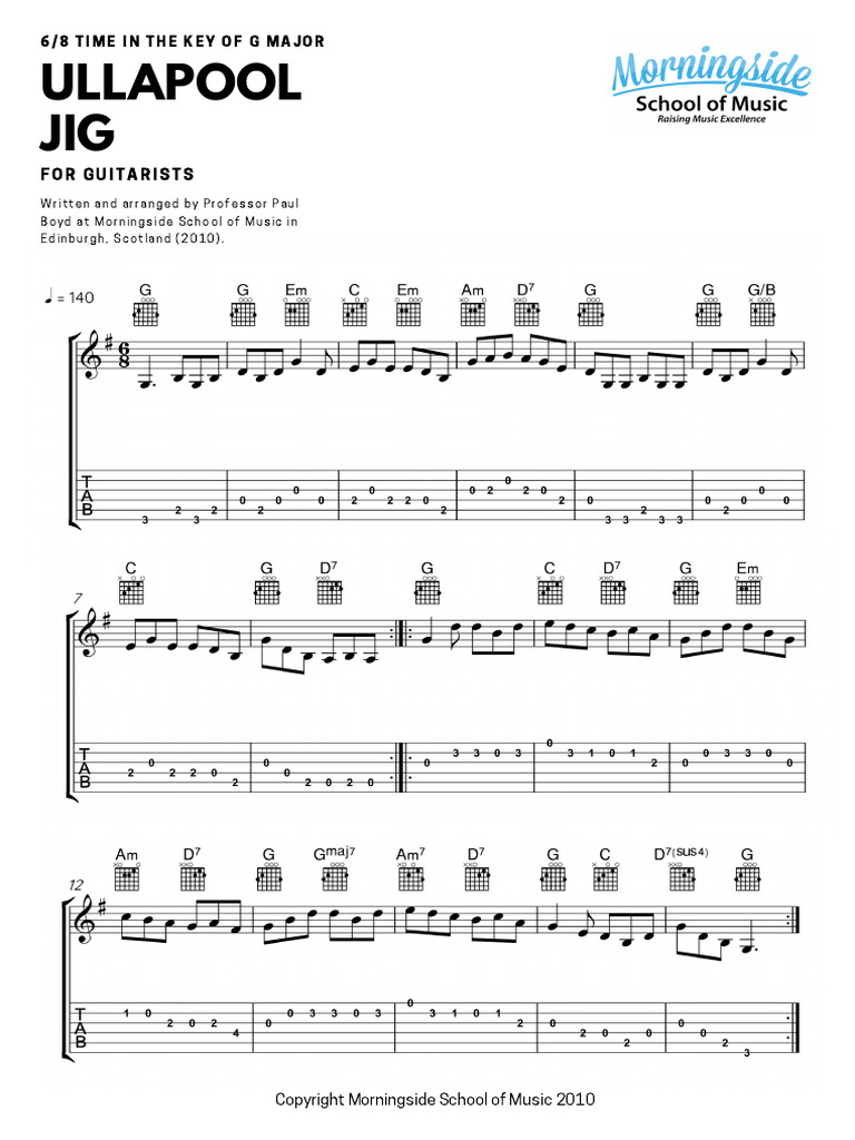 Ullapool Jig in Key of G | PDF