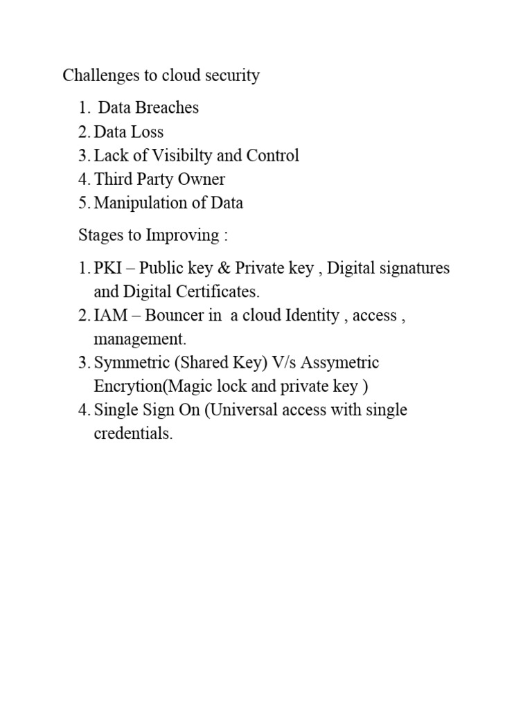 Cloud Security Challenges & Solutions | PDF | Business | Computers