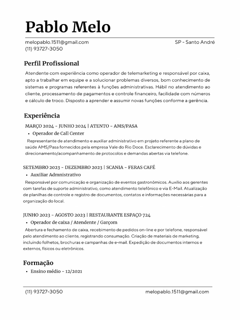 Pablo Melo - CV | PDF