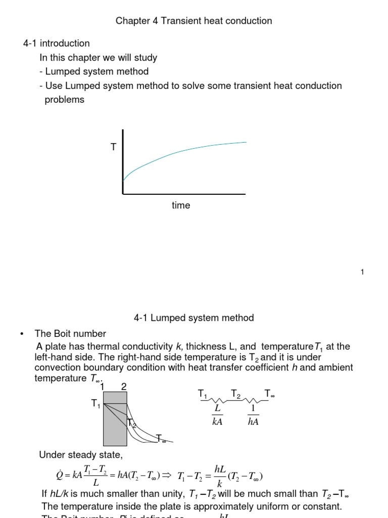 Chapter 4 Transient Heat Conduction PP | PDF | Heat Transfer | Thermal ...