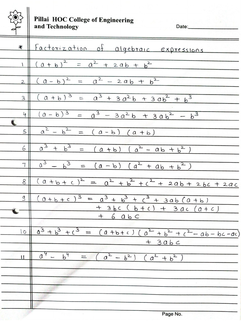 Formulae Required For Engineering Mathematics - 1 & 2 | PDF