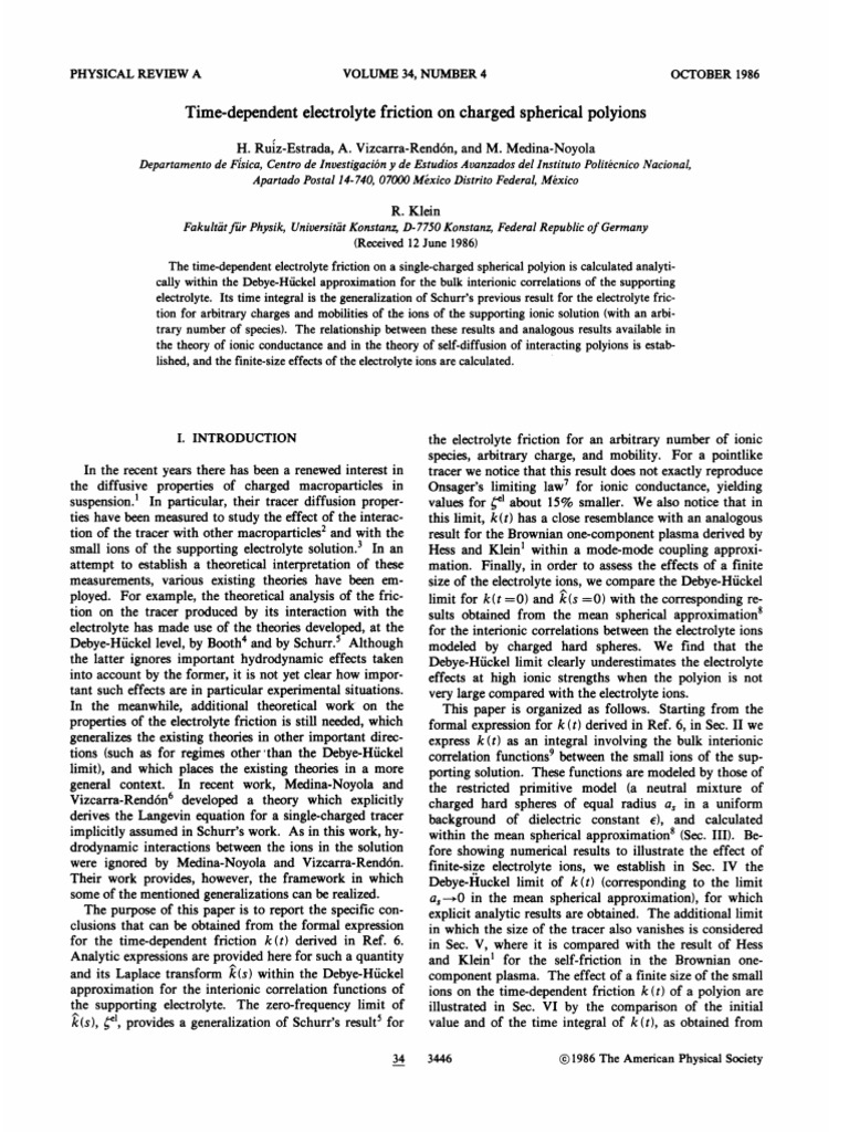 Time-Dependent Electrolyte Friction Analysis | PDF | Electrolyte | Applied And Interdisciplinary ...