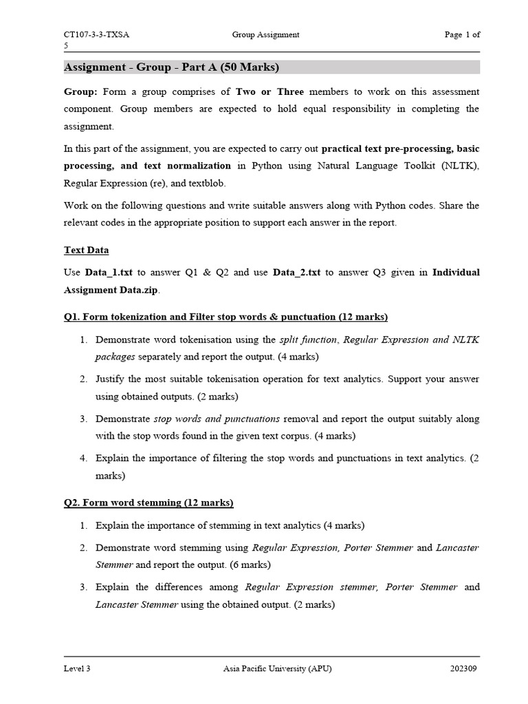 TXSA Assignment | PDF | Parsing | Data Analysis