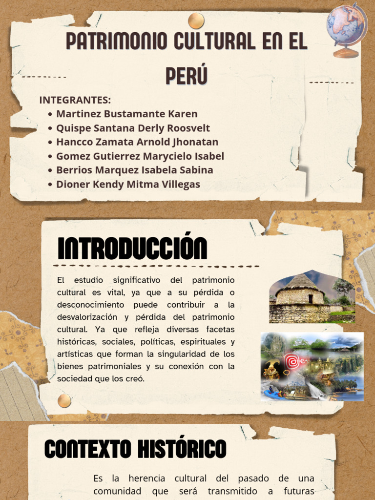 Patrimonio Cultural en El Perú | PDF | Turismo | Patrimonio cultural