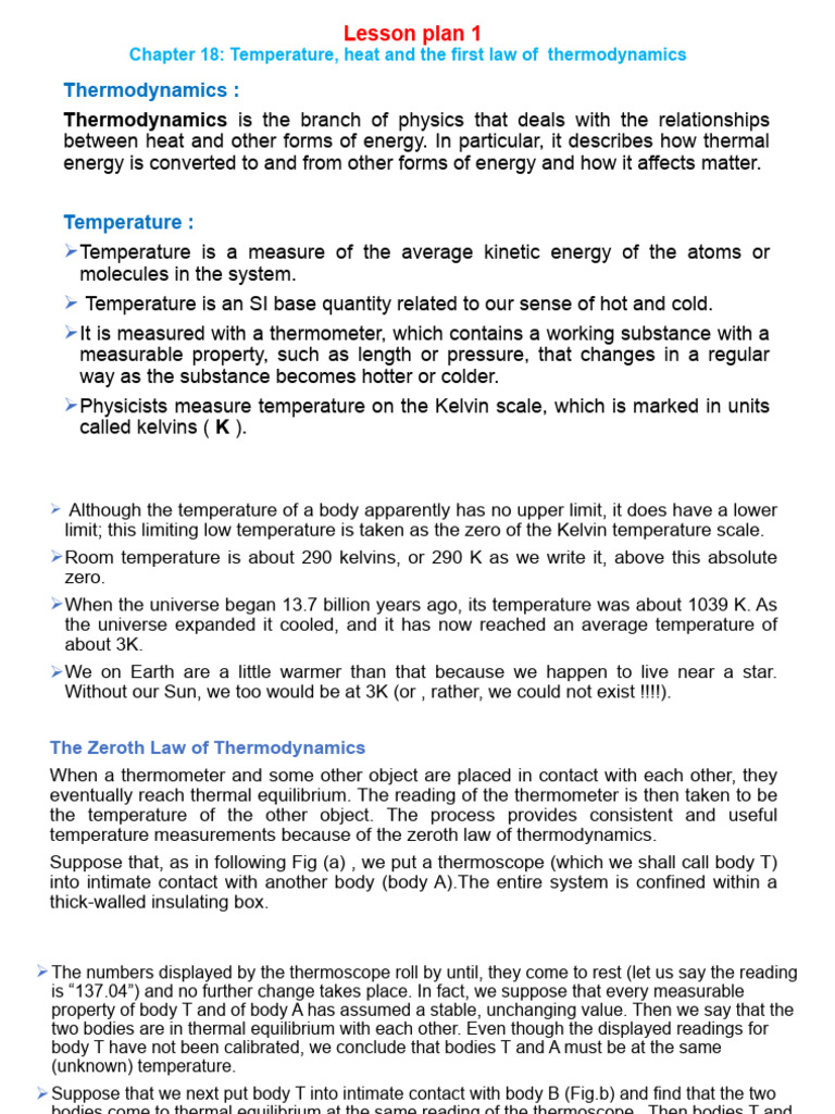 Phy Lec 1-ND I | PDF | Temperature | Heat