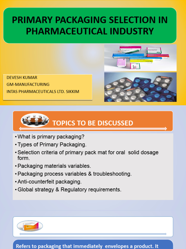 Selection of Primary Packaging | PDF | Building Materials | Chemical ...