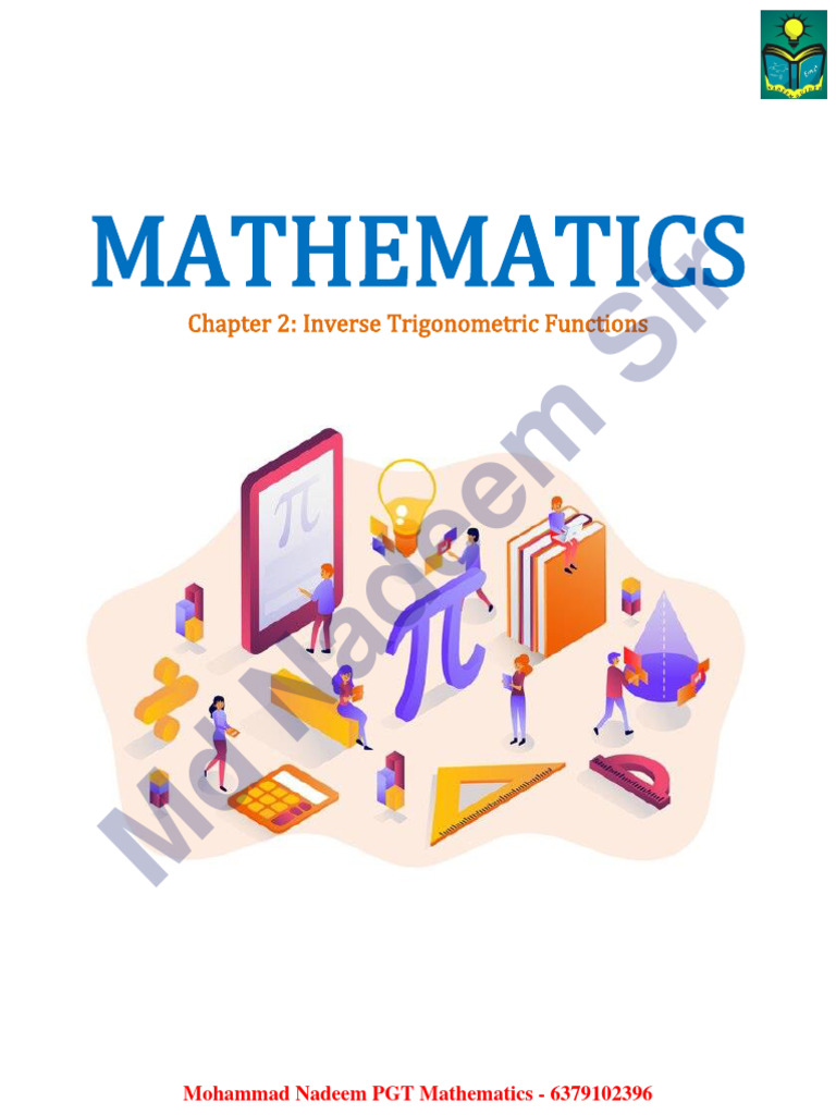 Chapter 2 Inverse Trigonometric Functions | PDF | Function (Mathematics ... Chapter 2 Inverse Trigonometric Functions | PDF | Function (Mathematics ...