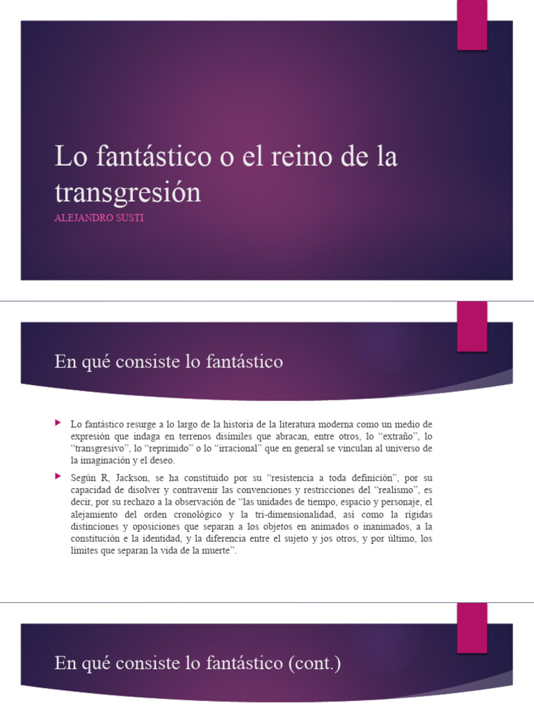 Lo Fantástico y la Transgresión Literaria | PDF | Fantasía | Realidad