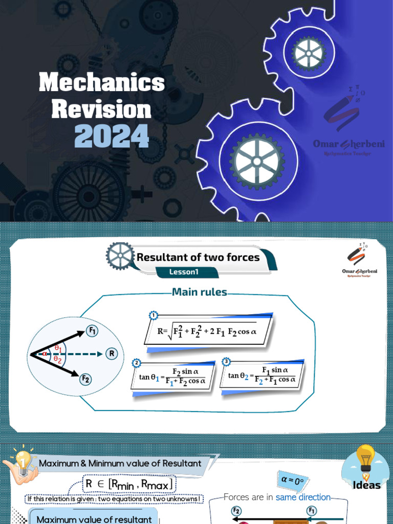 secondary two - statics - revision sheet | Download Free PDF | Force ...