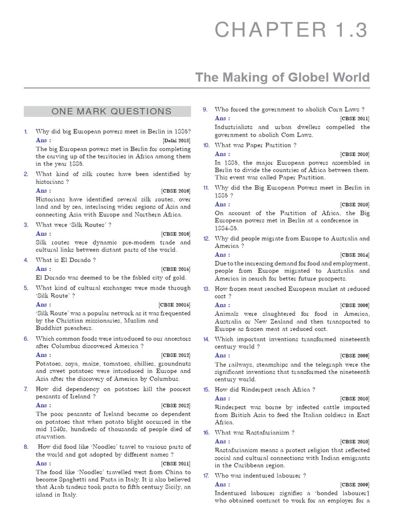 CBSE-Class-10-SST-History-Chapter - 4 - The Making of A Global World ...