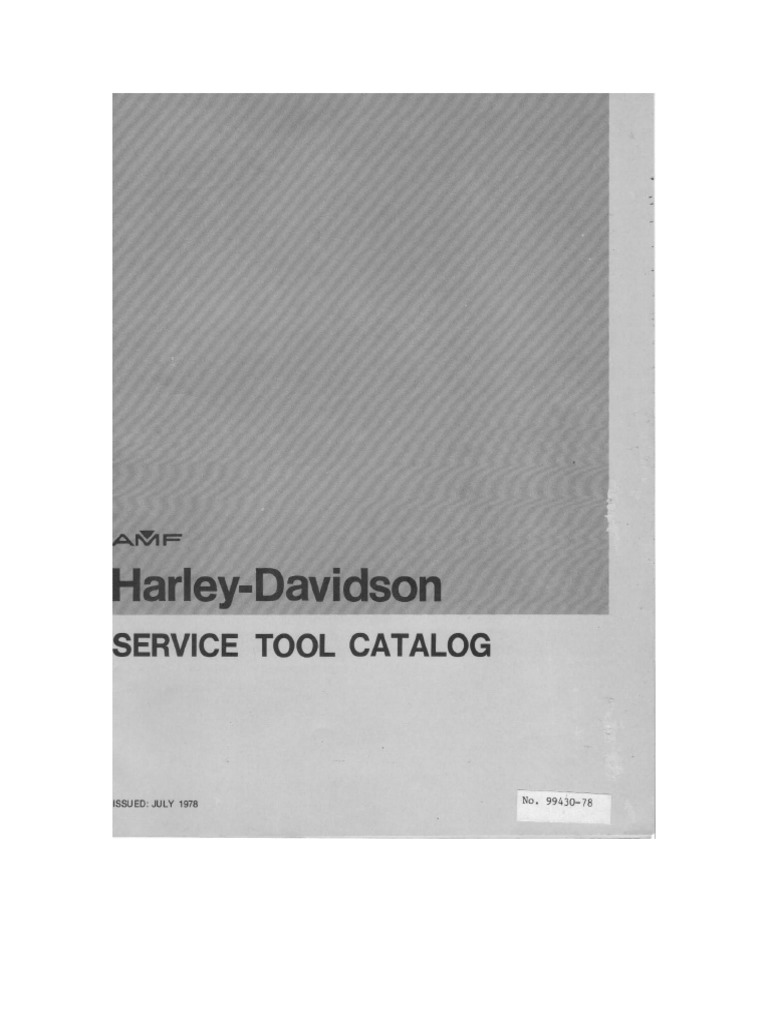 1978 Service Tools Catalog | PDF