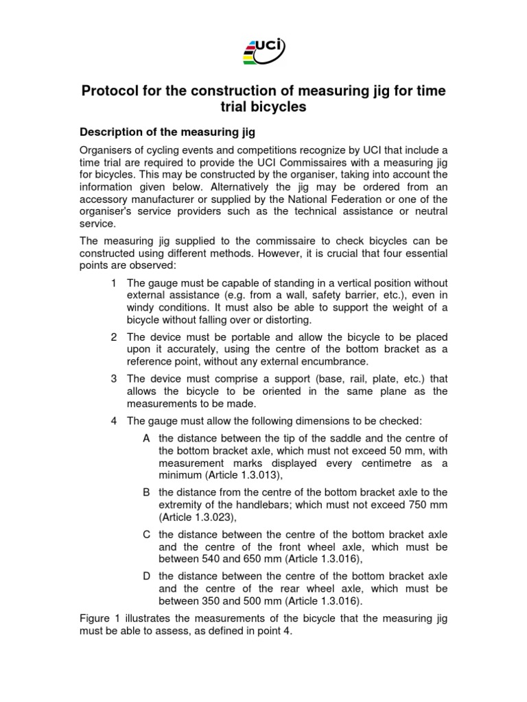 Protocol For The Construction of Measuring Jig For Time Trial Bicycles ...