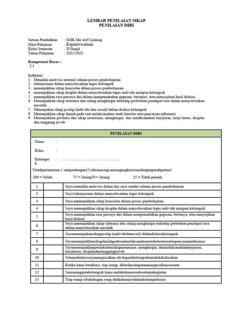 LPS Diri | PDF | Pengembangan Diri | Sains & Matematika