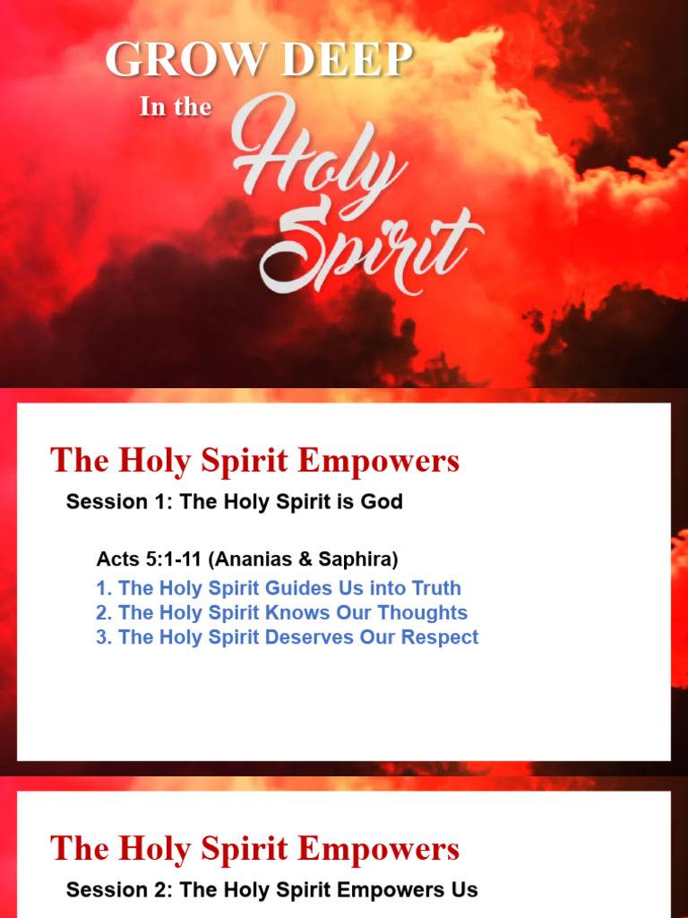 Grow Deep in the Holy Spirit Session 3 | PDF | Patience | Holy Spirit