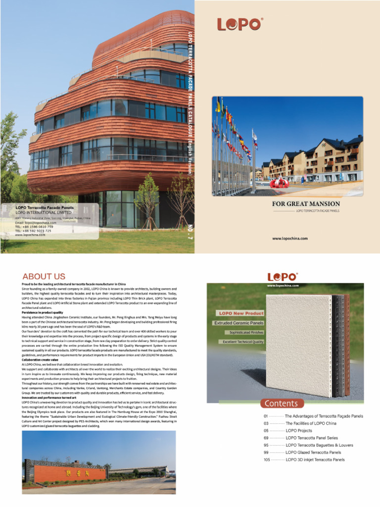 LOPO Terracotta Facades Catalogue 2023 | PDF