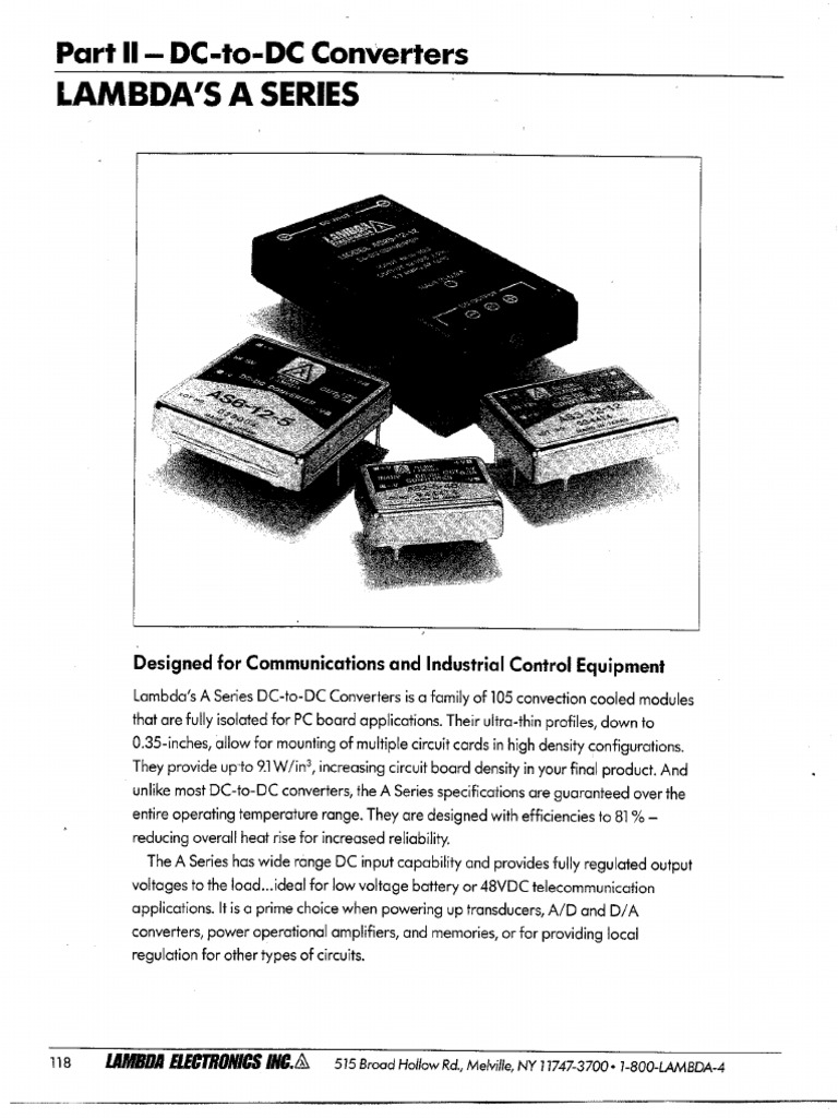 LAMBDA DC To DC Converters | PDF