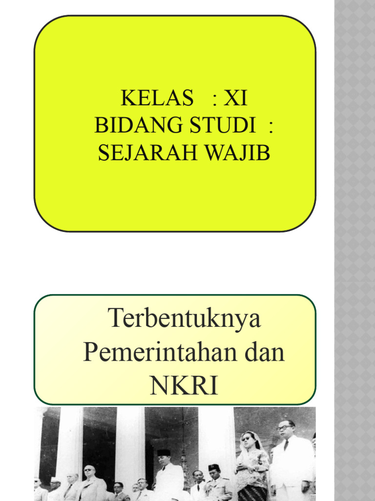 Terbentuknya Pemerintahan Dan NKRI | PDF