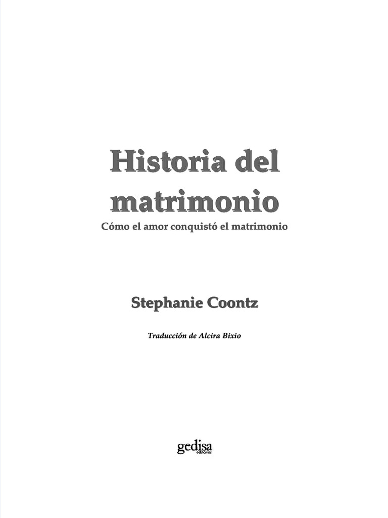 PDF Coontz Stephanie Historia Del Matrimonio Compress | PDF ...