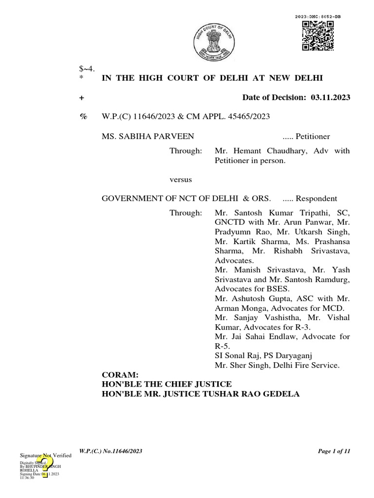 Delhi High Court PIL on Illegal Construction | PDF | Equity (Law) | Writ