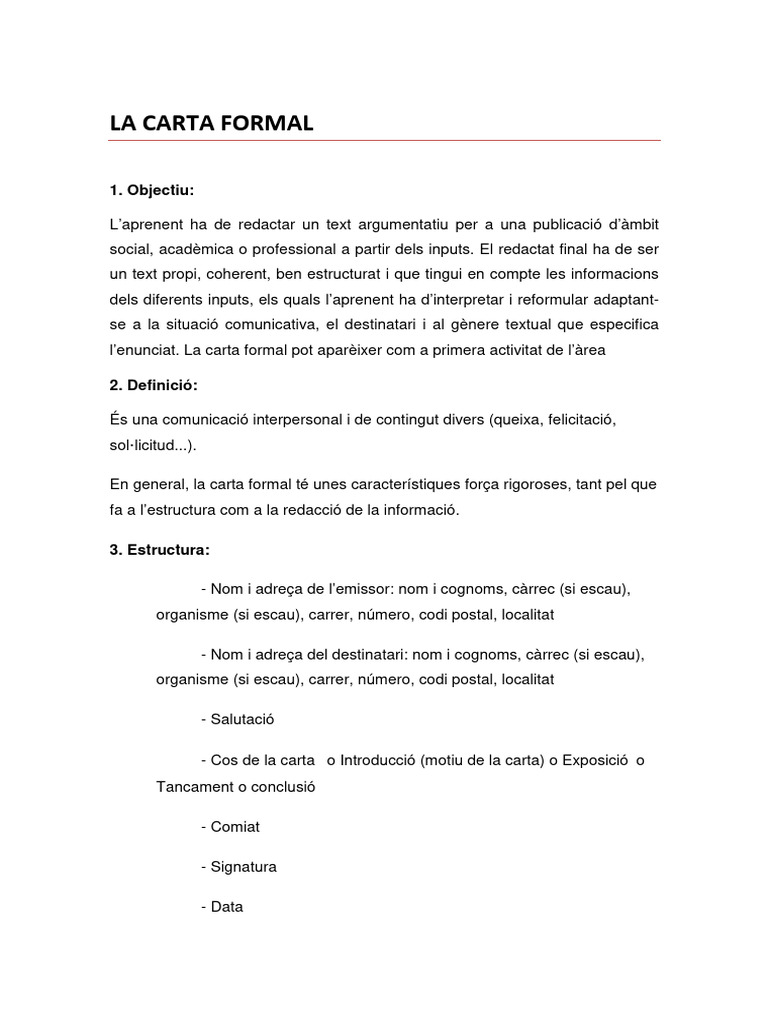 Model de Carta Formal | PDF