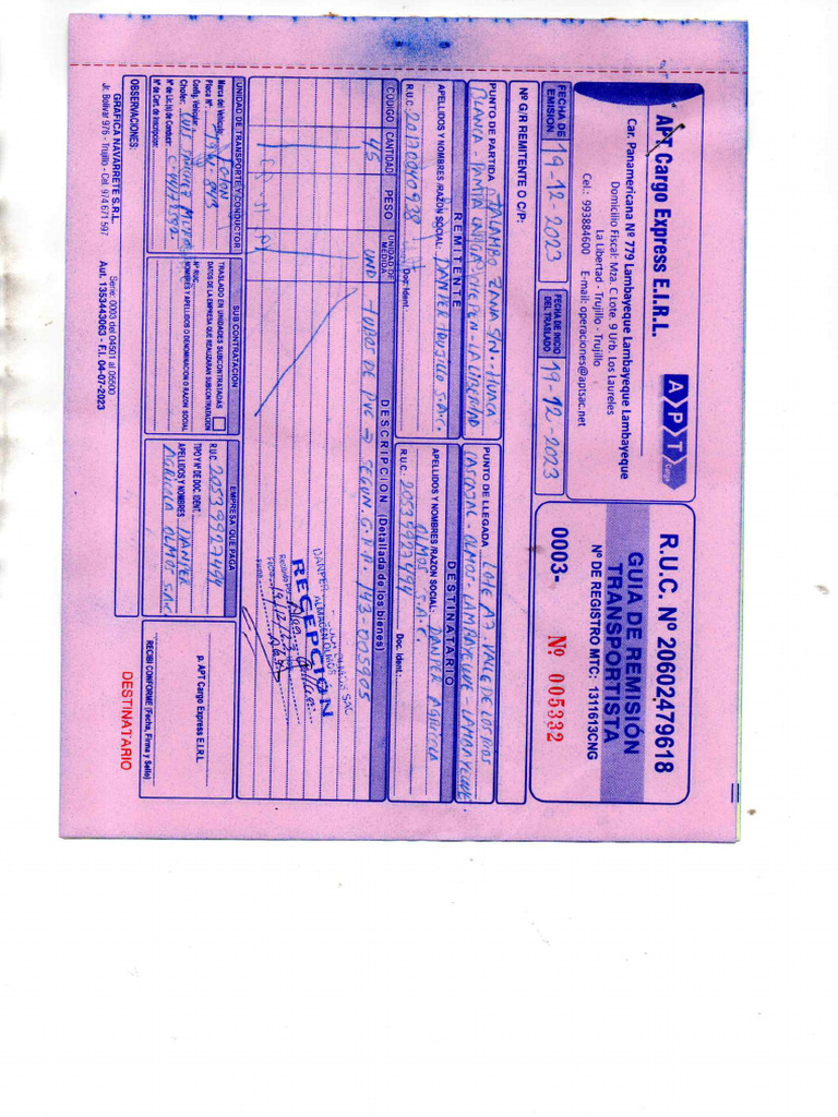 GR Apt Cargo Semana 51 | PDF