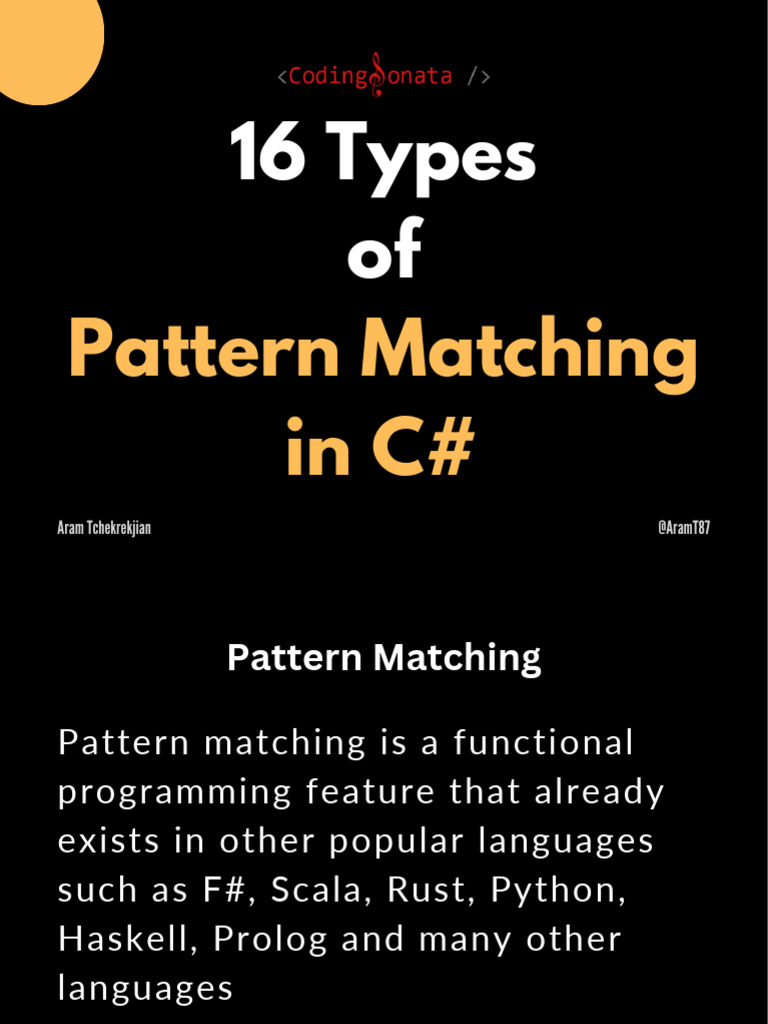 C# Pattern Matching Guide | PDF | C Sharp (Programming Language ...