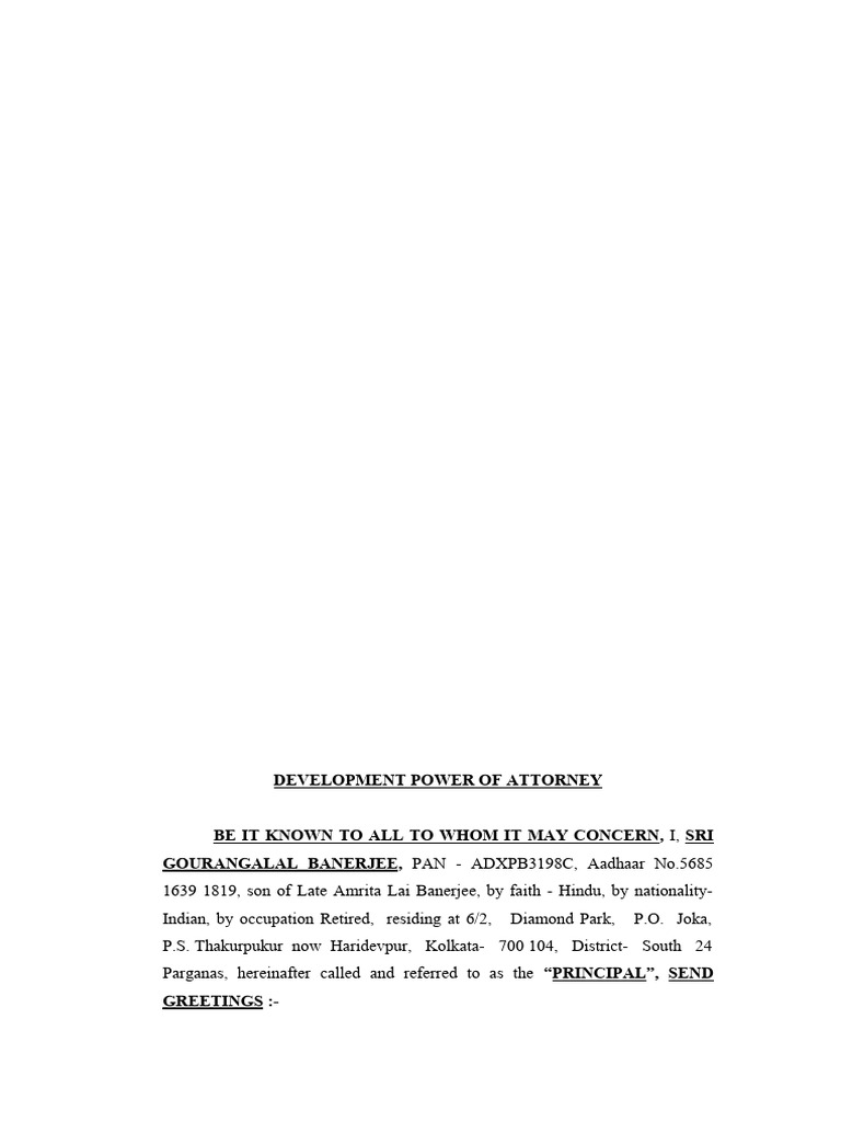 GOURANGALAL BANERJEE Development Power | PDF | Deed | Conveyancing