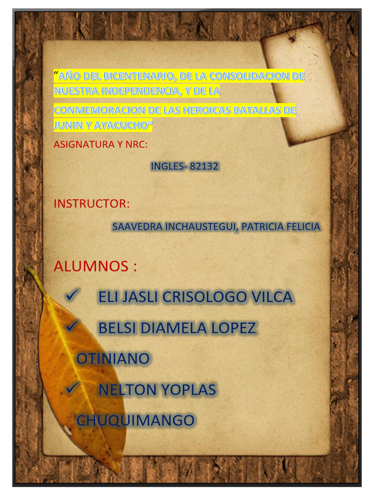 ENTREGABLE 1- INGLES | PDF | Monkey