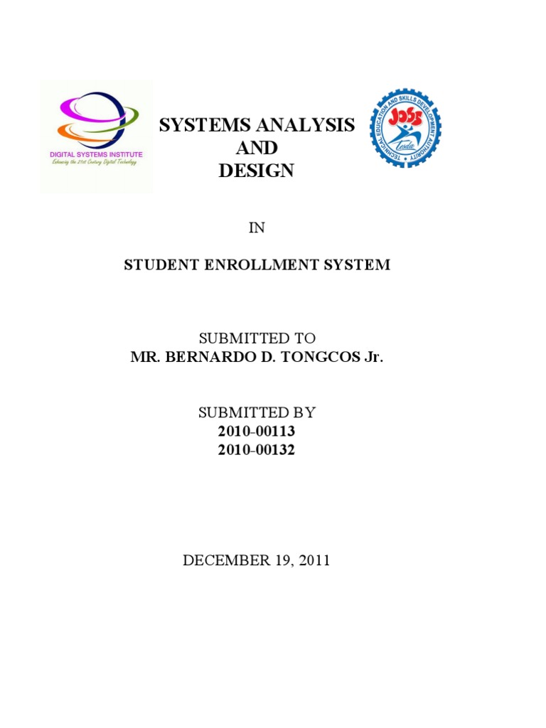 Systems Analysis AND Design: Student Enrollment System | PDF | Digital Electronics | Databases