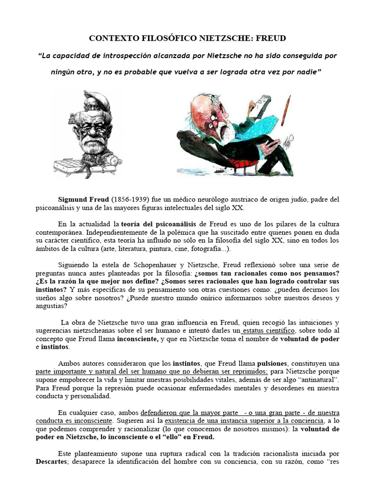 Nietzsche y Freud | PDF | Sigmund Freud | Mente inconsciente