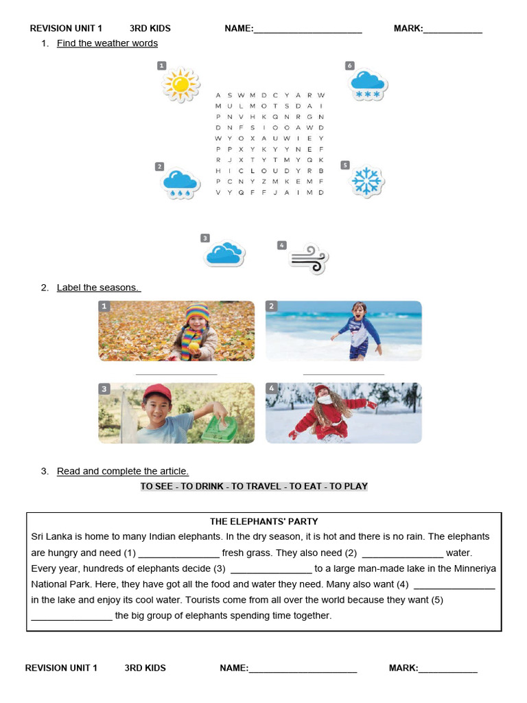 Revision unit 2 | PDF