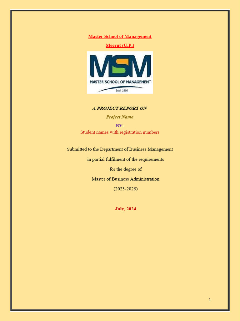 Example Project Report | PDF | Random Access Memory | Computing