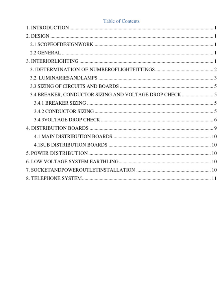 ELECTRICAL DESIGN REPORT G 7 Sam22222 | PDF | Electrical Wiring | Mains ...