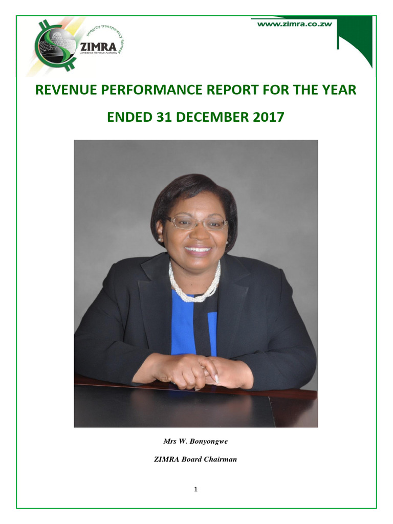Revenue Performance Report For 2017 | PDF | Taxes | Value Added Tax