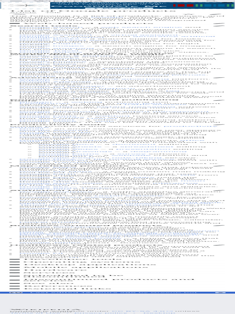 List of Google Products - Wikipedia | PDF | World Wide Web | Internet & Web