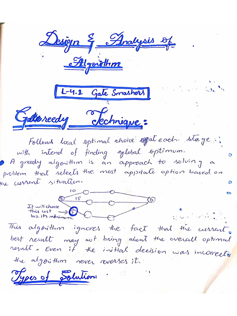 Greedy Technique (6applications Explained) | PDF