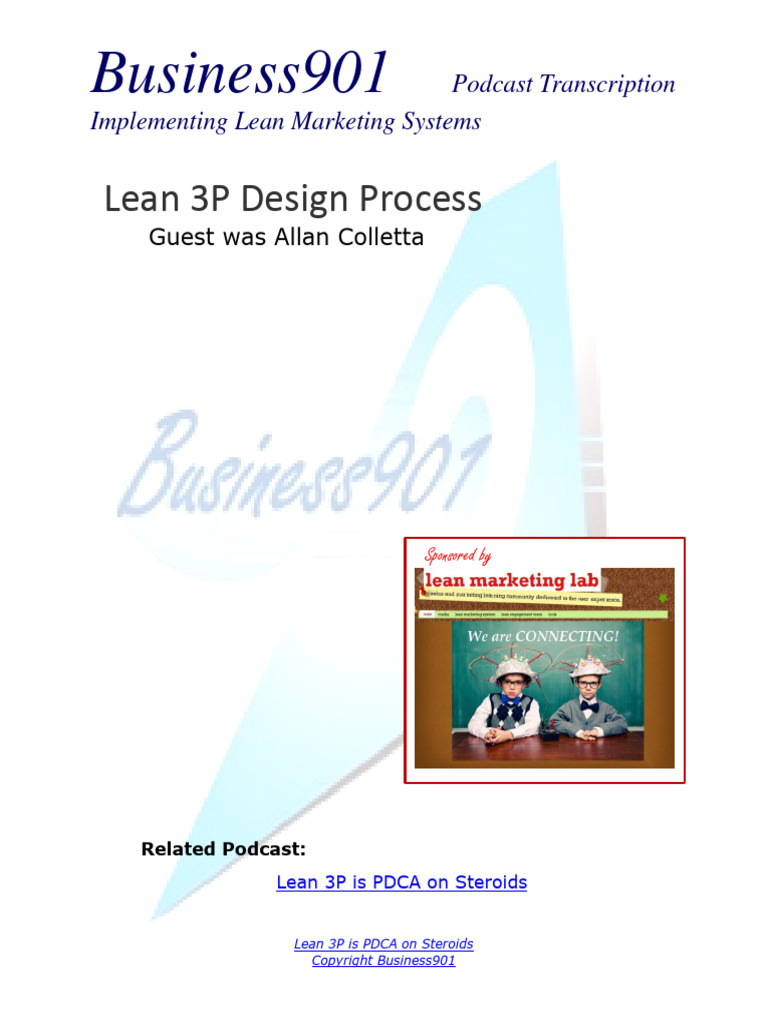 Fdocuments - in - Lean 3p Design | PDF | Lean Manufacturing | Thought