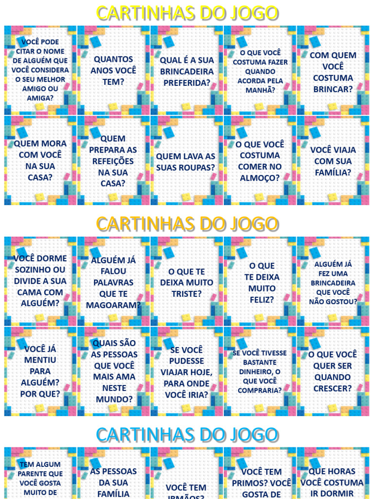 Cartas de Perguntas PDF | PDF