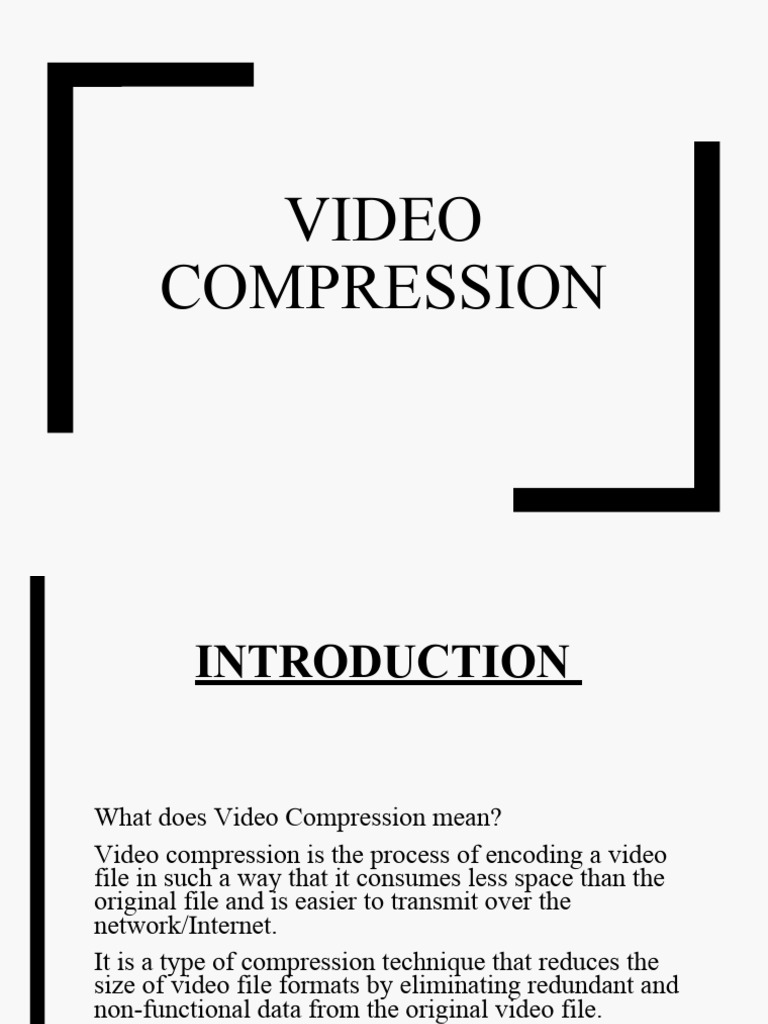 Understanding Video Compression Techniques | PDF | Video | Data Compression