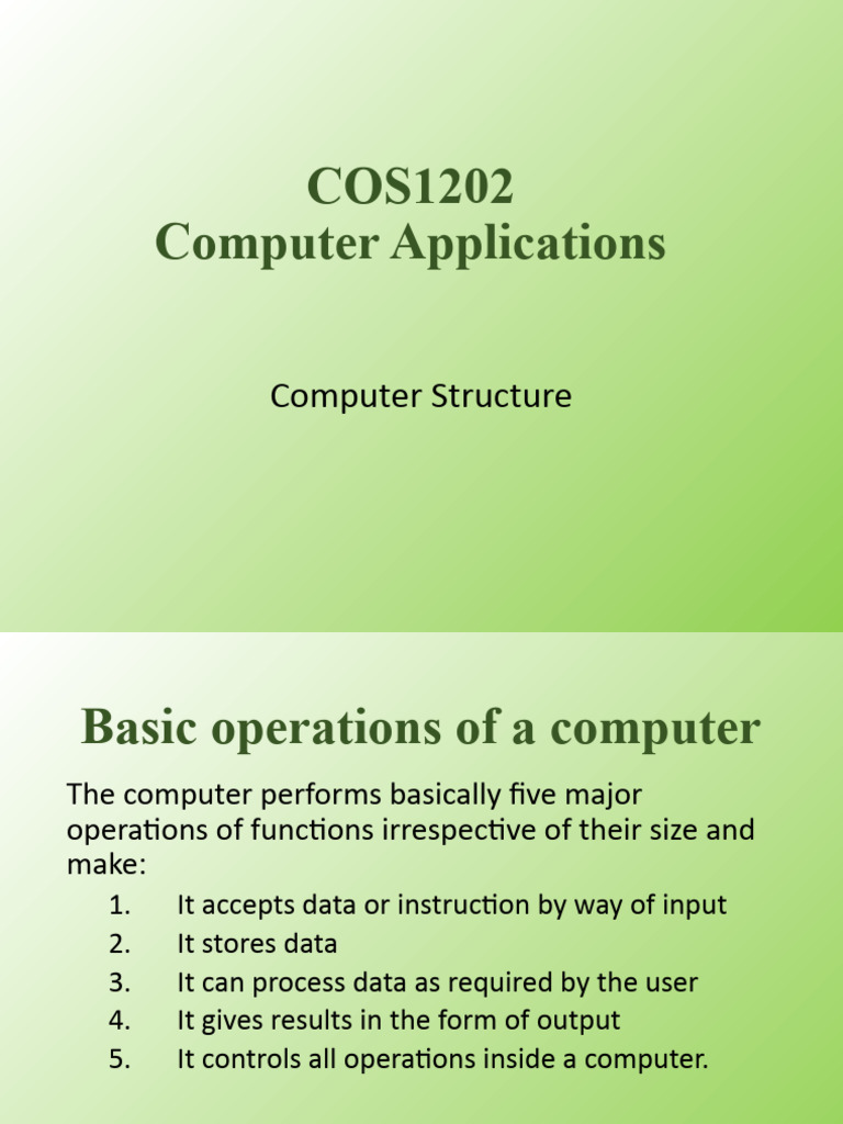 Lecture2 Computer Structure2 Pdf Central Processing Unit Computer Science