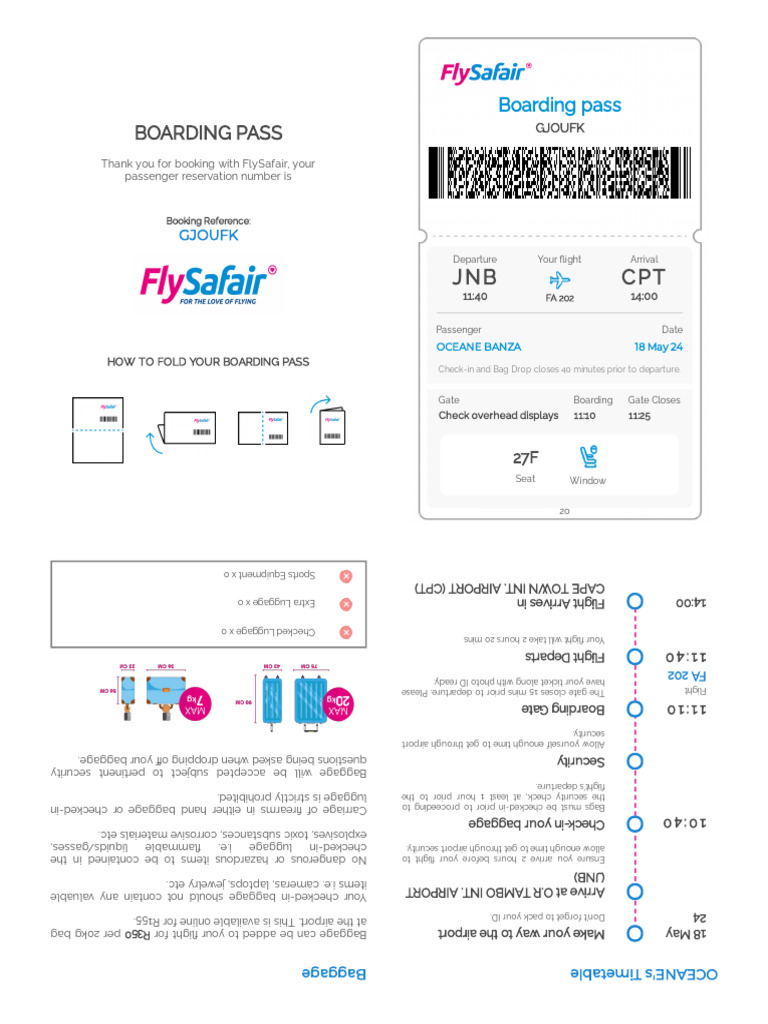 Boarding Passes GJOUFK | PDF | Baggage | Aviation