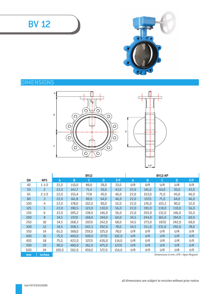 bv12 VALV MARIPOSA LUG | PDF | Plumbing | Mechanical Engineering