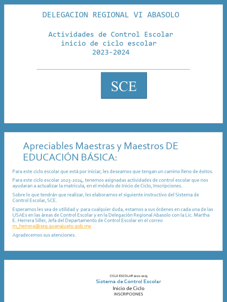 Instrucciones Control Escolar 2023-2024 | PDF