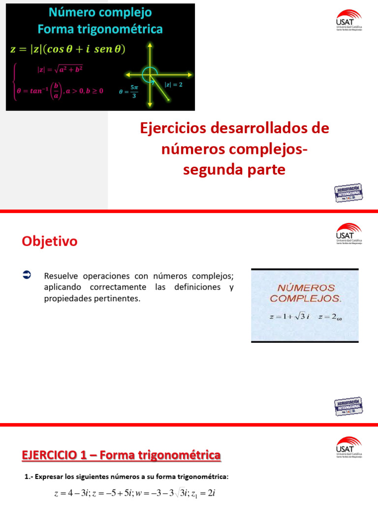 Operaciones Números Complejos 2 | PDF | Número complejo | Trigonometría
