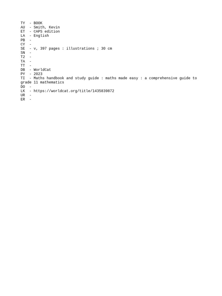 Maths Handbook and Study Guide - Maths Made Easy - A Comprehensive ...