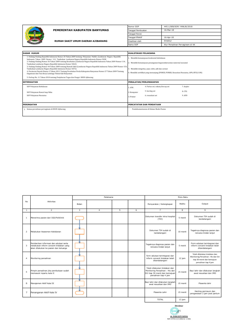 Sop Persalinan Vk-Igd | PDF