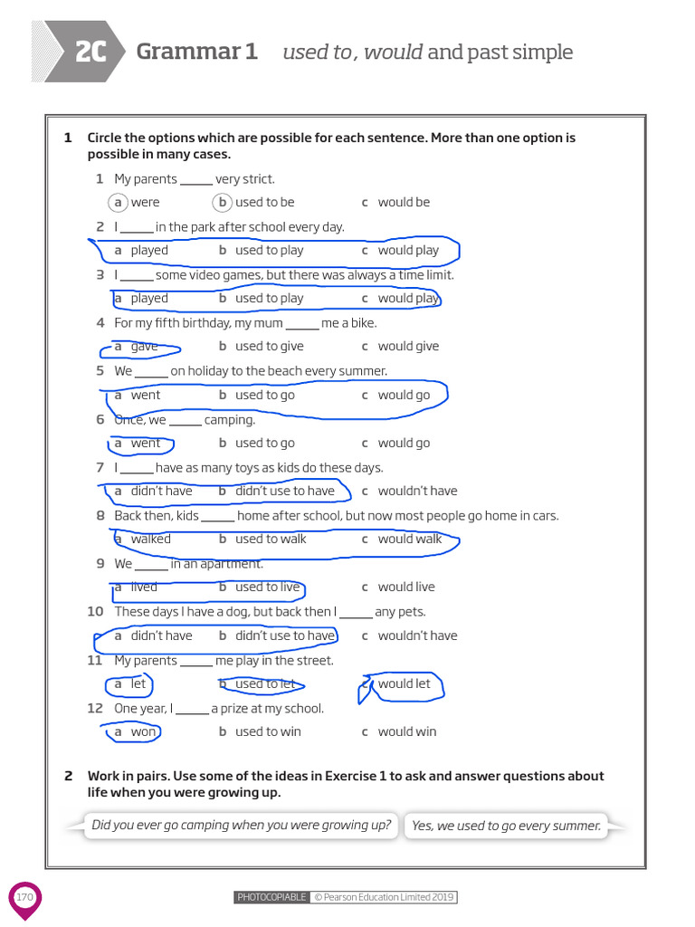 2c Grammar Practice | PDF