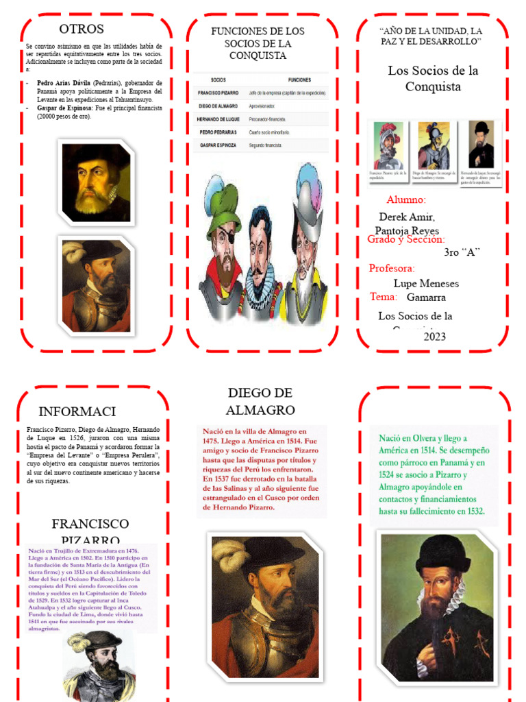 Triptico Los Socios de La Conquista | PDF