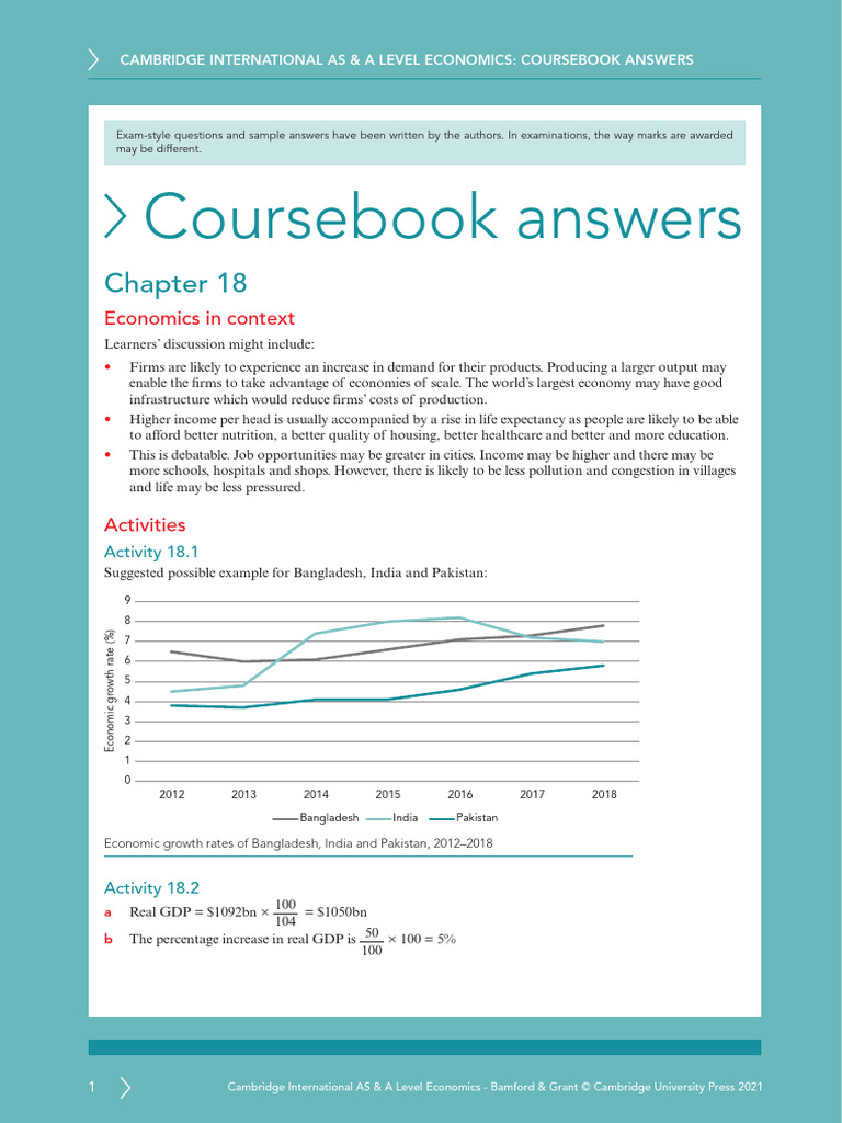 ASAL Econ CB Chapter 18 Answers | PDF | Aggregate Demand | Labour Economics