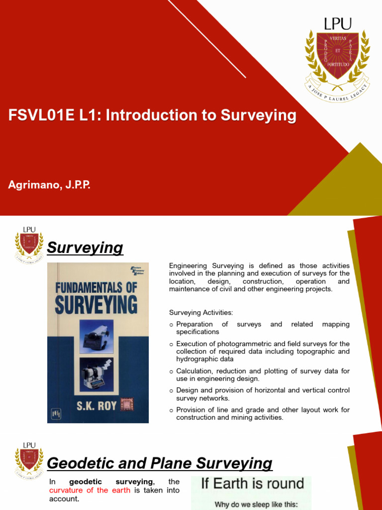 Fsvl01e L1 | PDF | Surveying | Earth Sciences